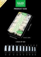 China Fake Nail Full Cover Natural ABS Eagle Mouth Clear In 12 Sizes For Nail Salon for sale