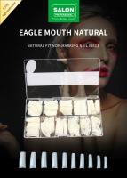 China Fake Nail Full Cover Natural ABS Eagle Mouth Clear In 12 Sizes For Nail Salon for sale