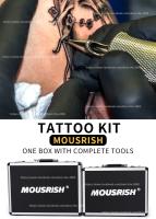 China Tattoo Kit Mousrish One Box With Complete Tools Medium Size And Large Size Tattoo Box for sale