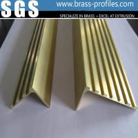 China Decorative Copper L Groove Stair Nosing Brass Profile 30mm Width for Floor Edge Trim for sale