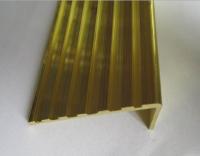 China Anti-Slip Copper Stair Nosing 5-180mm Extruded Brass Flooring Trim Non-Slip Edge Protector for sale
