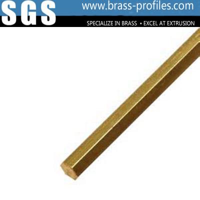 China High Precision Brass Extrusion Hex Rods 5mm to 180mm Custom OEM for sale