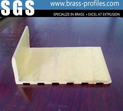 China Brass Stair Nosing with Anti Slip Strips 5mm to 180mm Extruded Profile for sale