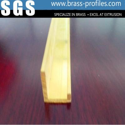 China Brass L Shape Section Decorative Copper Profile 5mm to 180mm for Construction for sale