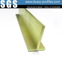 China Solid Golden Brass T Moding Plate / Extruding Copper T Slot Frames for sale