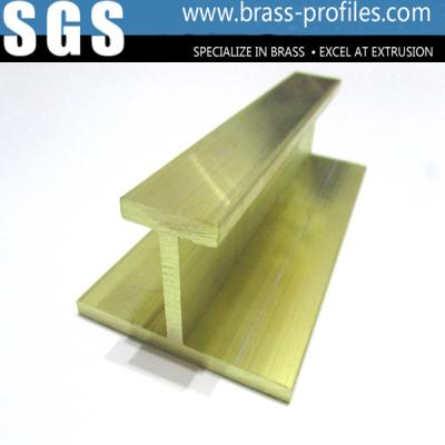 China Rustproof Brass H Extruded Profiles Copper H Slot Frames 5mm to 190mm for sale