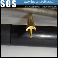 China Brass T Profile 5mm to 190mm Copper Extrusion for Decorative Edge Trim for sale