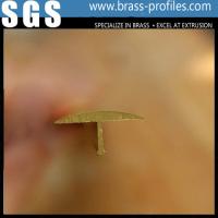 China Brass T Profile 5mm to 190mm Copper Extrusion for Decorative Edge Trim for sale