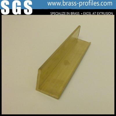 China Solid Brass L Shape Door Channel Copper Alloy Profile 55-62% Copper 5mm to 190mm for sale