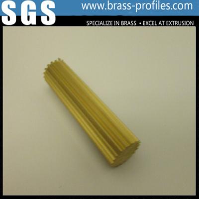 China C38500 Brass Toothed Round Bar 5mm-190mm Extruded Copper Profile for Industrial Use for sale