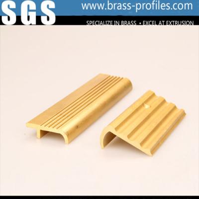 China Copper Alloy Stair Edge Nosing Sheet 5mm-190mm Brass Stair Strip for Floor Edge Protection for sale