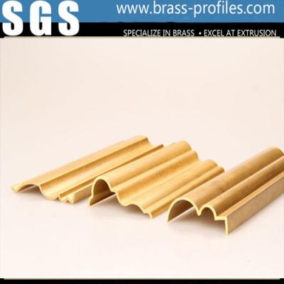 China Brass Stair Handrail Extruded Profile 5mm to 180mm Custom Design for Hotel Home for sale