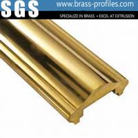 China Industrial Extruded Brass Handrail Golden Alloy 5-180mm Custom Profiles for sale