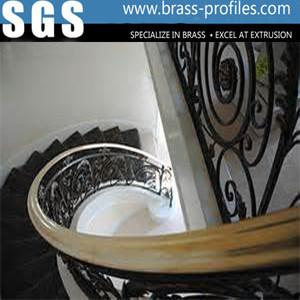 China Copper Extrusion Handrailing Profiles 5mm to 180mm Stair Armrest Design for sale