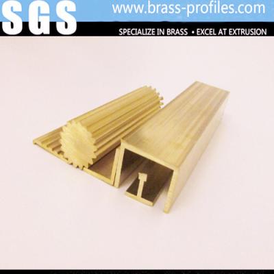 China Brass Copper Alloy Extruded Hardware Sections 5mm to 190mm for Door Window Frame Decoration for sale