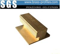 China Brass Window Door Frame Profile Copper Alloy Extrusion Cu57-59 Custom Length for sale