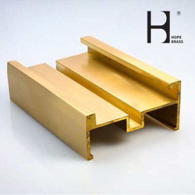 China Shining Copper Extruded Profiles Brass Extruding Window Head Sections 5mm to 180mm for sale