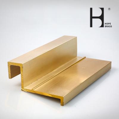 China Solid Extrusion Brass Window Frame C3800 C3850 5mm to 180mm Custom Shapes for sale