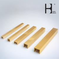 China Brass Alloy C38000 Copper U Channel Decorative Extruded Profile 5mm to 190mm for sale