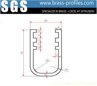 China External Dimensions 16mm x 2mm Extruded Brass U Shaped Channel for sale
