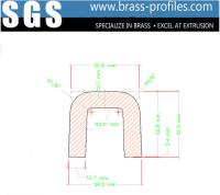 China External Dimensions 54mm x 51mm Solid Brass Channel Copper U Channel for sale