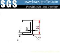 China External Dimensions 54mm x 51mm Solid Brass Channel Copper U Channel for sale