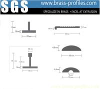 China Squared Corner Brass Decorative Profiles Solid Copper Extrusion 5mm to 190mm for sale