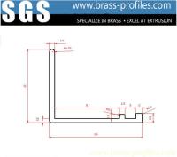 China Solid Brass Single Post L Sections Aging Copper L Corner Framing 26mm x 22mm for sale