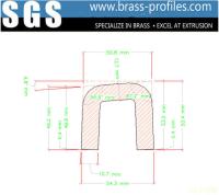 China Alloy Brass U Channel Extruded Copper U Strips 26mm 33mm 54mm 53mm Custom Lengths for sale