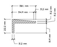 China Brass L-Bar Extruded Profile 58mm x 12mm DIY Sizes Copper L-Sheet for Decoration for sale
