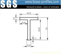 China 30mm x 24mm Solid Brass Flat T-bar Industrial Copper L Profiles for sale