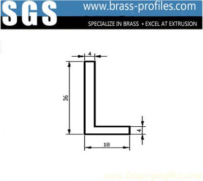 China Copper Single L-Bar Copper Alloy L Sections For Window / Door for sale