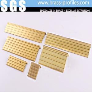 China C2800 Customized Brass Anti Slip Stair Edge Extrusion Profile 5mm to 180mm for sale