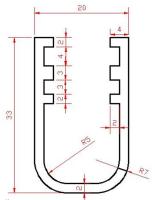China C3800 Copper Alloy U Shape Channel 60mm x 20mm for Decoration Extrusion for sale