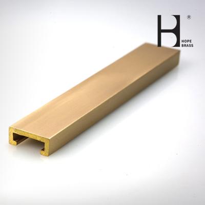 China Customized Length Brass Flat Bars H62 H59 Decorative Copper Profiles for Decoration for sale