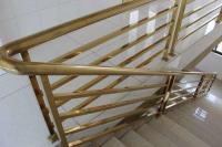 China Extruded Copper Handrail Profiles Brass Stair Armrest Frames Design Handrails for sale