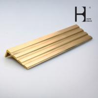 China Brass Antislip Stair Strip L Shape 24mm Width Fireproof Copper Alloy for Stairs for sale