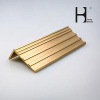 China Brass Antislip Stair Strip 2.5cm x 100cm L Shape Non-Slip Stair Nosing 24mm Width for sale