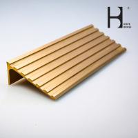 China Brass Antislip Stair Strip 2.5cm x 100cm L Shape Non-Slip Stair Nosing 24mm Width for sale