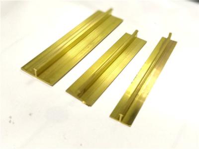 China Polished Brass T Slot Framing 15mm x 22mm Extruded Copper T Bar for Decorative Trim for sale