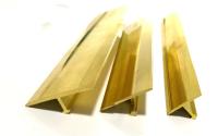 China Polished Brass T Slot Framing 15mm x 22mm Extruded Copper T Bar for Decorative Trim for sale