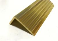 China Antislip Brass Stair Nosing for Decking L-Shape 42mm x 27mm x 2.5mm Custom Lengths for sale