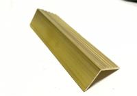 China Decorative Brass Stair Nosing Profile 42mm x 27mm x 2.5mm L Shape Anti Slip for Marble Edge for sale