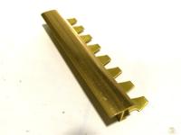 China Solid Polished Brass Stair Nosing Step Edging Brass Antislip Stair Strip for sale