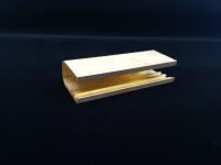 China 33mm x 25mm x 2mm Brass U Channel for Home Restaurant Decoration Custom Lengths for sale