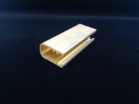 China 33mm x 25mm x 2mm Brass U Channel for Home Restaurant Decoration Custom Lengths for sale