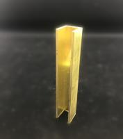China Brass U Channel Extruded Profile 15mm x 15mm x 2mm for Interior Decoration for sale