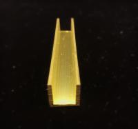 China Brass U Channel Extruded Profile 15mm x 15mm x 2mm for Interior Decoration for sale