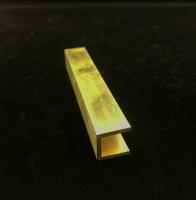 China Brass U Channel Extruded Profile 15mm x 15mm x 2mm for Interior Decoration for sale