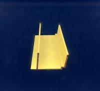 China 38mm x25mm Brass Extruding U Sections For Window Edging Decorations for sale